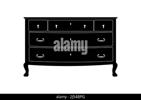 Antique Commode Vector. Illustration On White Background. A vector ...