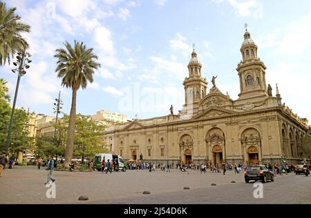 Metropolitan Cathedral of Santiago, Amazing Landmark on the Plaza de ...