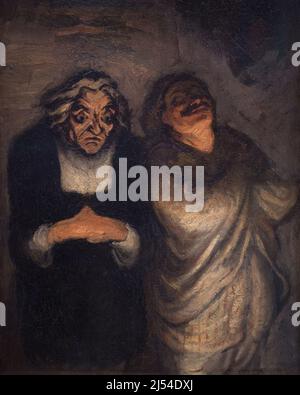 The Comedy Stage, Scene de Comedie, Un Scapin, by Honore Daumier, circa ...
