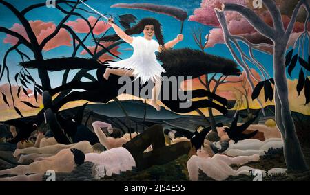 War, La Guerre, by Henri Rousseau, circa 1894, Musee D'Orsay Art ...