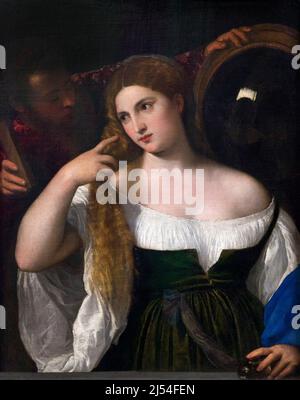 Louvre museum, Paris, France. Tiziano Vecellio, known as Titian, the ...