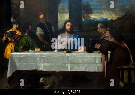 Louvre museum, Paris, France. Tiziano Vecellio, known as Titian, the ...