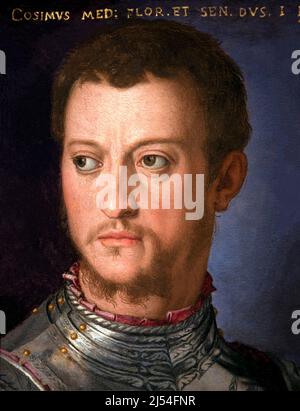Portrait of Cosimo I de' Medici, circa 1560 - Alessandro Allori Stock ...