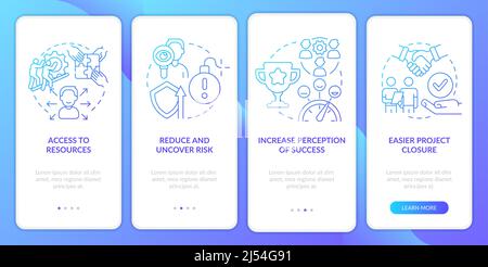Benefits of stakeholder management onboarding mobile app screen Stock ...