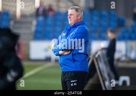 Randers, Denmark. 19th Apr, 2022. Head coach Kent Nielsen of Silkeborg ...