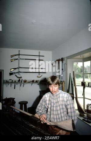 Williamsburg, VA. U.S.A. 9/1987. Master silversmith of Colonial ...