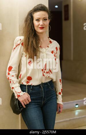 French opera singer Julie Fuchs poses during the portrait session at ...