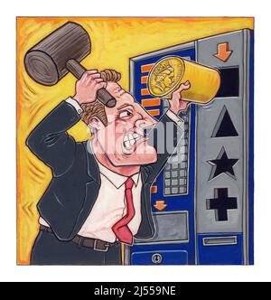 Illustration of a Man Saying Something in Slurred Speech Stock Photo - Alamy