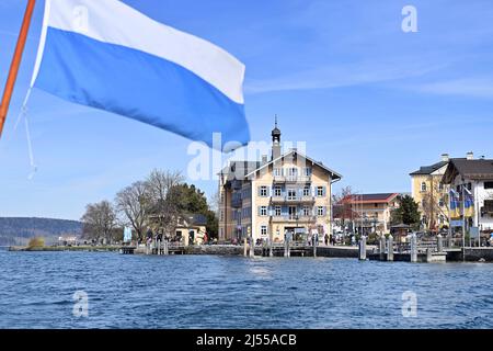 Tegernsee, Deutschland. 18th Apr, 2022. Easter 2022 at Tegernsee. View ...