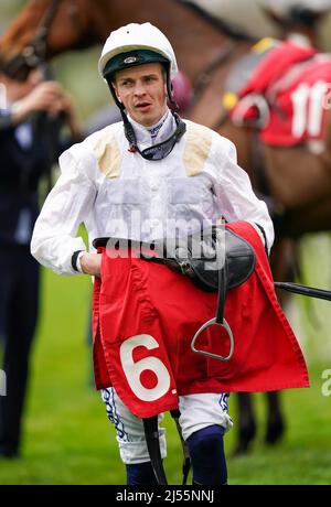 Jockey David Probert during The Spring Meeting at Epsom Downs ...