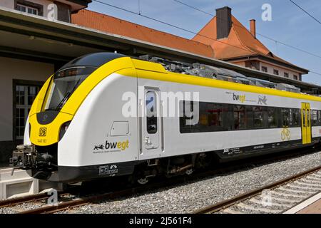 Breisach, Germany - April 2022: Modern electric commuter train arriving ...