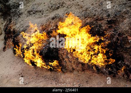 Yanar Dag (burning mountain, brennender Berg, égő hegy), Absheron ...
