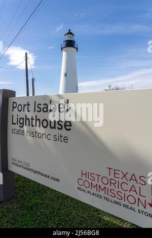 The Port Isabel Lighthouse was built of brick in 1852 on Point Isabel ...