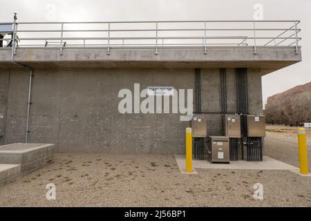 An SBR tank or sequential batch reactor tank in a wastewater treatment ...