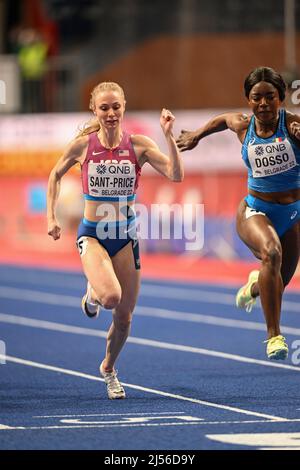 Marybeth Sant-Price participating in the Belgrade 2022 World Indoor ...
