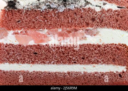 section of a multilayer cake as background and texture vertical ...