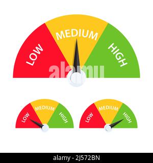 High medium low meter icon vector for graphic design, logo, website ...