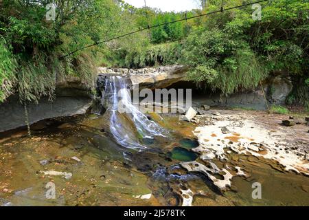 Yanjingdong waterfall near Shifen Waterfall, a waterfall located in ...