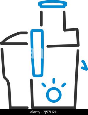 Juicer Machine Icon. Editable Bold Outline With Color Fill Design ...