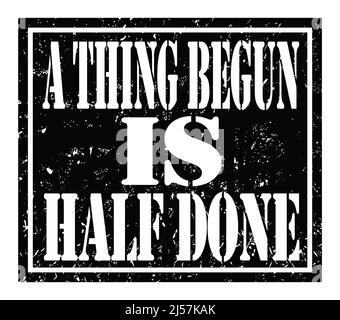 ALL DONE, words written on black rectangle stamp sign Stock Photo - Alamy