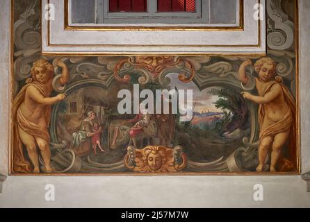 Visitare gli infermi - affresco - Eugenio Giuseppe Conti - 1910 - Crema ...