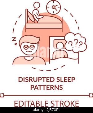 Disrupted sleep patterns concept icon Stock Vector Image & Art - Alamy
