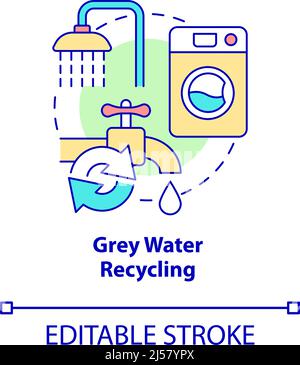 Pictogram for grey water use, water recycling Stock Vector Image & Art ...