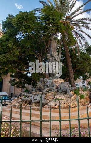 The "Statue of Independence" "Independence Square", Valletta, Malta ...