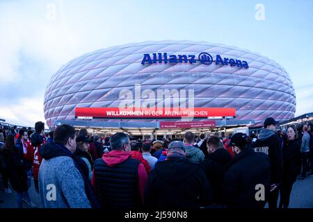 Munich, Germany - April 12: A wide view of Football Arena Munich during ...