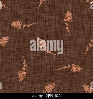 Seamless minimalist doodle flower pattern background. Calm two tone ...