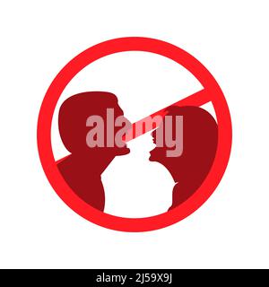 Forbidden fighting sign on white background. Fist icon and forbidden ...