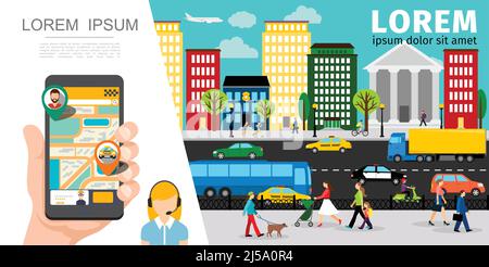 Composition with map and pointer. Banner with location mark. Vector illustration Stock Vector ...
