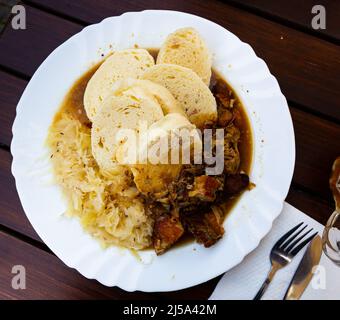 Moravian sparrow - traditional Czech dish Stock Photo - Alamy