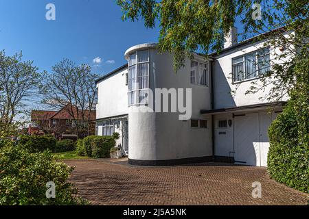 Two story white house, Edgware, London, England, UK Stock Photo - Alamy