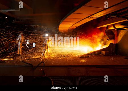 Factory Furnace Ignition (4 Stock Photo - Alamy