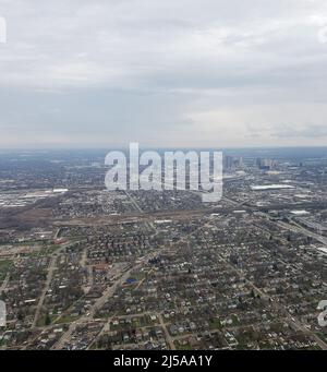 Columbus, Ohio seen from a plane Stock Photo - Alamy