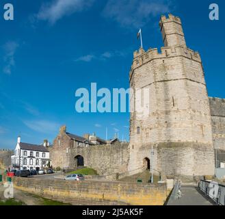 One of the greatest buildings of the Middle Ages,the Welsh flag flying ...