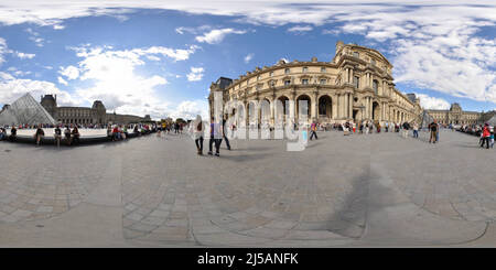 360° view of Paris, Louvre Museum - Alamy
