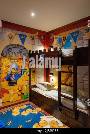 Legoland Billund, Denmark. Sunday 10 April 2022. Inside a medieval ...