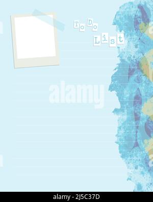 Weekly planner on blue background, organizer for daily plan, weekly ...