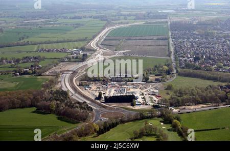 aerial view of Leeds Orbital ring road under construction, June 2021 ...