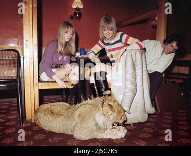 Christian with model Emma Breeze at the Casserole restaurant on the the ...