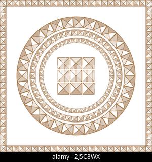 Golden Greek square frames for decorative headers. Golden ancient greek ...