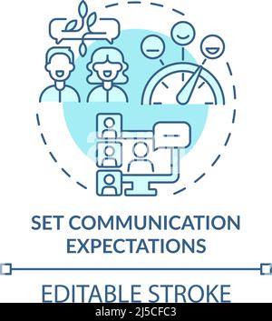 Set communication expectations concept icon Stock Vector Image & Art ...