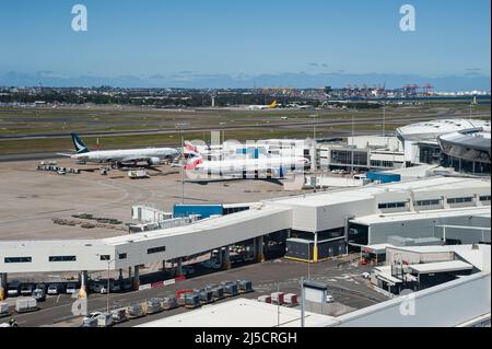 Cathay Pacific planes parked at the gate at Hong Kong International ...