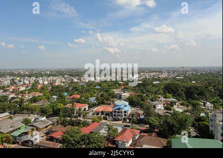 Architecture of Yangon, the former capital of Myanmar Stock Photo - Alamy