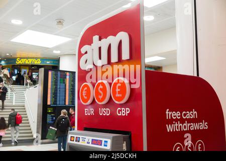 ATM machine operated by Moneycorp Bureau de Change currency exchange ...