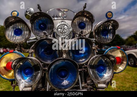 mod style headlights on moped scooter Stock Photo - Alamy