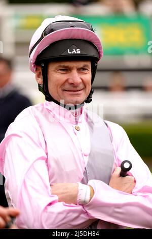 Jockey Robert Havlin at Sandown Park Racecourse. Picture date: Thursday ...