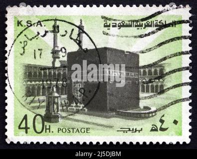 Kaaba in Mecca, postage stamp, Saudi Arabia, 1983 Stock Photo - Alamy
